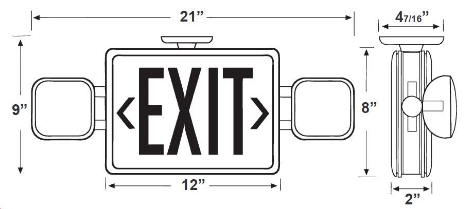 Mark Exit Doors with Emergency Exit Sign - Lighted Green LED Swivel ...
