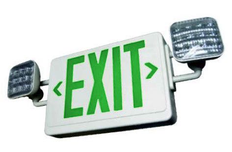 Mark Exit Doors with Emergency Exit Sign - Lighted Green LED Swivel ...