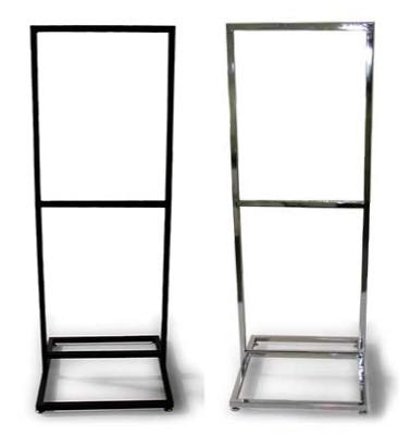 63" Tall 2-Tier Aluminum Sign Stand