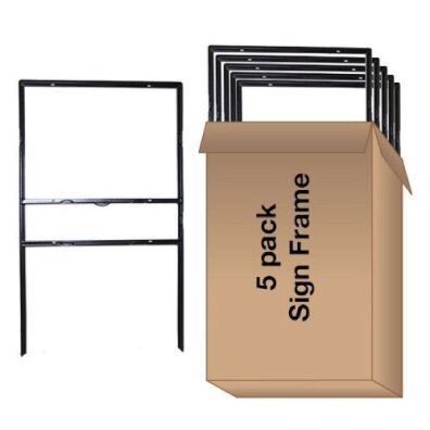 24" wide x 18" tall Slide-in Real Estate Sign Frame With Rider (5-Pack)