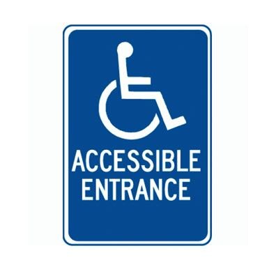 Handicap - Accessible Entrance sign