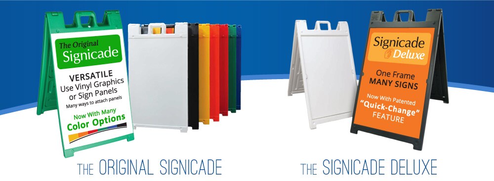 The signicade a-frame sign stand by plasticade (a division of American ...