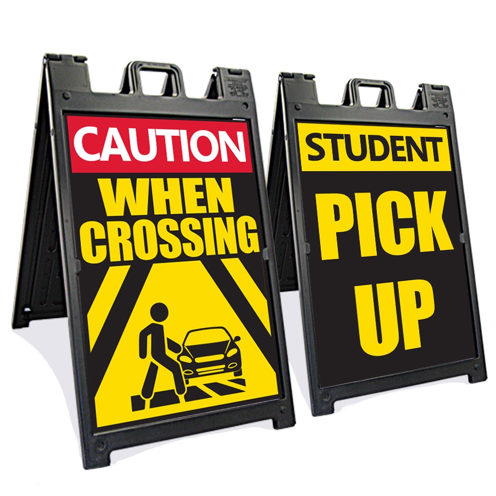 Black Signicade Deluxe with 2 Drop off / Pick up Signs