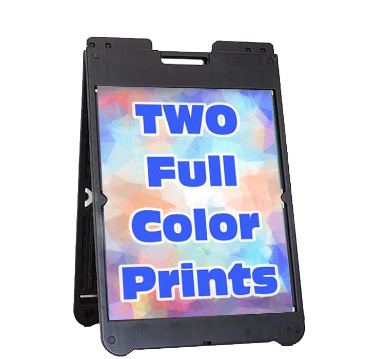 Black Simpo II - with two 4mm 22"x28" custom signs