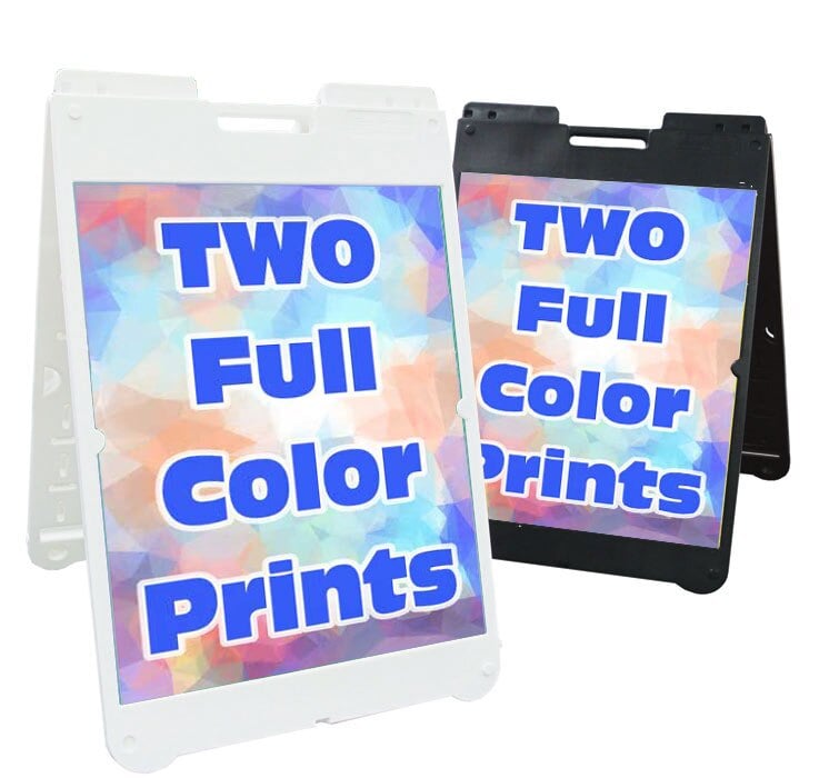 Signicade Quick Change Wind Sign with 2 Custom Full Color Prints