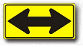 Double Sided Warning Arrow | SignsDirect.com