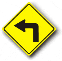 Left Turn Arrow sign