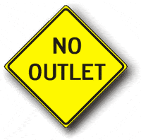 No Outlet sign - Hi Intensity