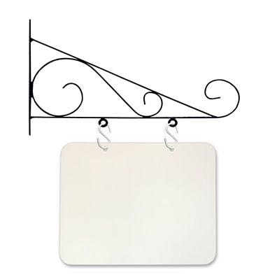 18" Hanging Sign Scroll Bracket with sign blank