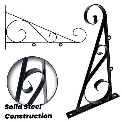 18" Hanging Sign Scroll Bracket with "S" hooks