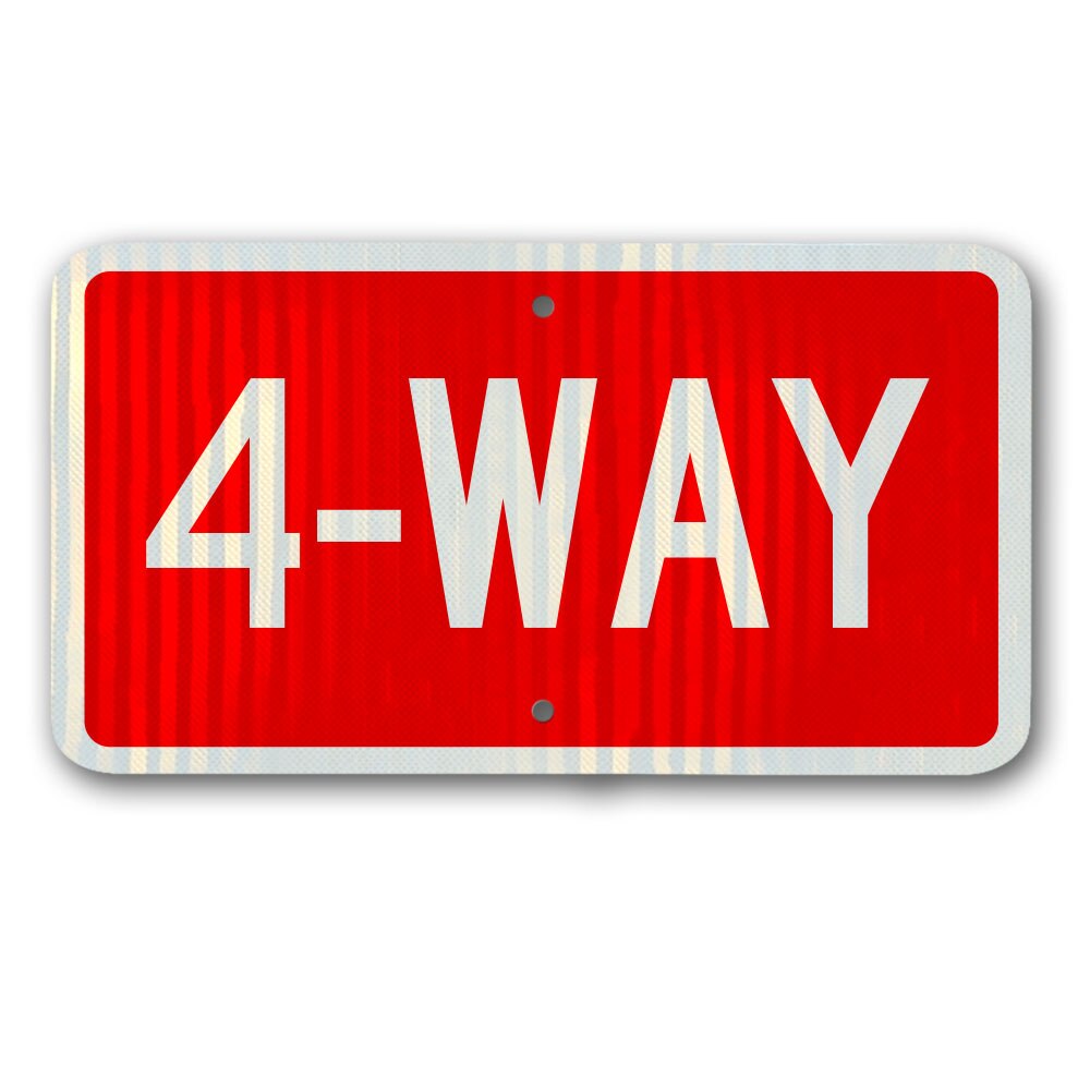 4-way 12"X6" sign