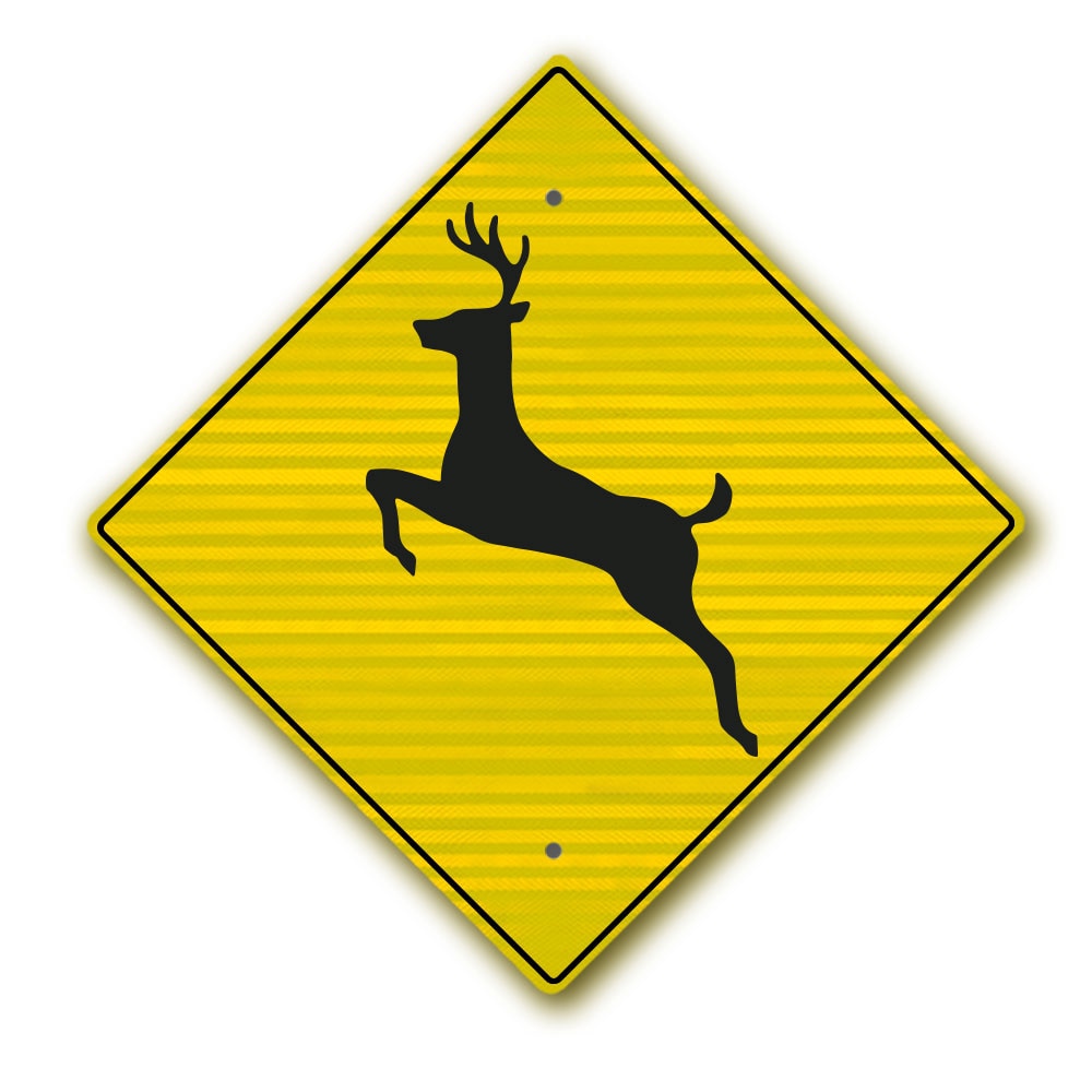24"X24" Deer Crossing Symbol sign