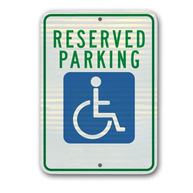 R7-8 "Reserved Parking with Handicapped Access Symbol" Signs. Federal ...