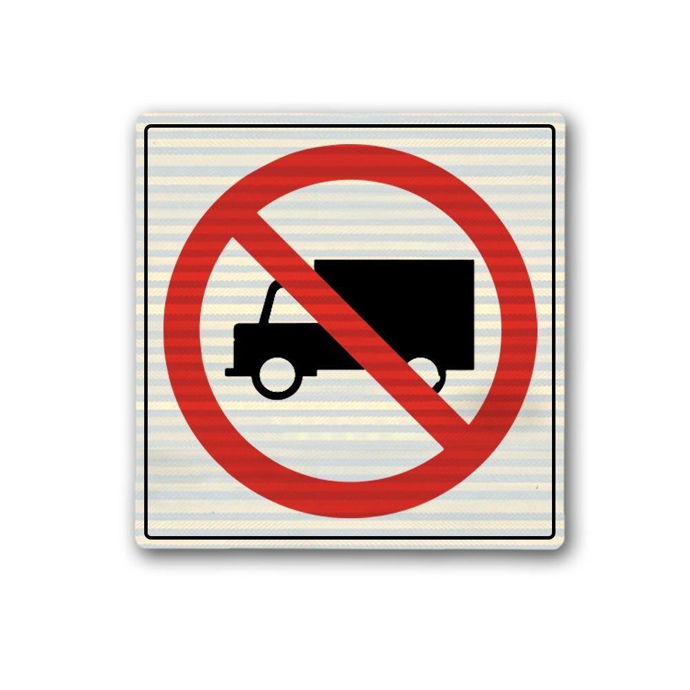 No Trucks with Symbol 24"x24" sign - Hi-Intensity