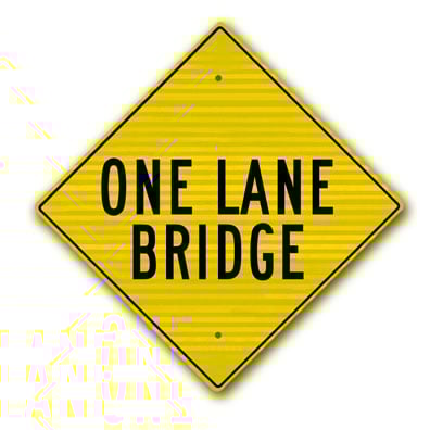 24"X24" One Lane Bridge sign