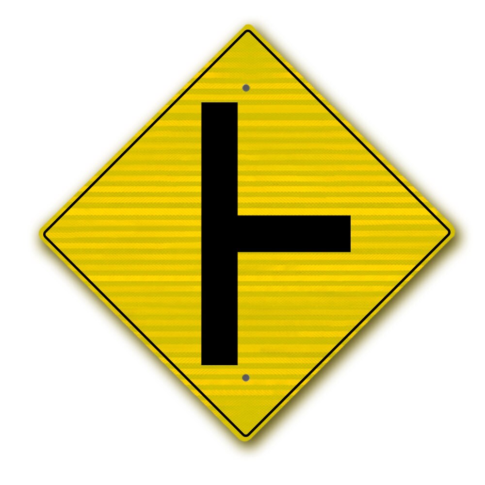 30"X30" Side Road Symbol sign