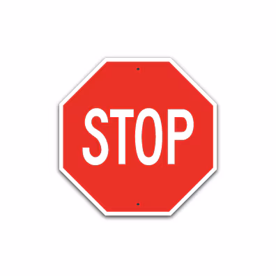 24"x24" Stop Sign - .080 Alum. with H.I.P. Reflective