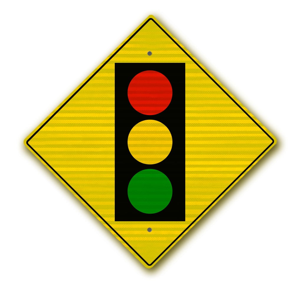 reflective caution Traffic Signal Ahead signs reflective caution Traffic Signal Ahead signs
