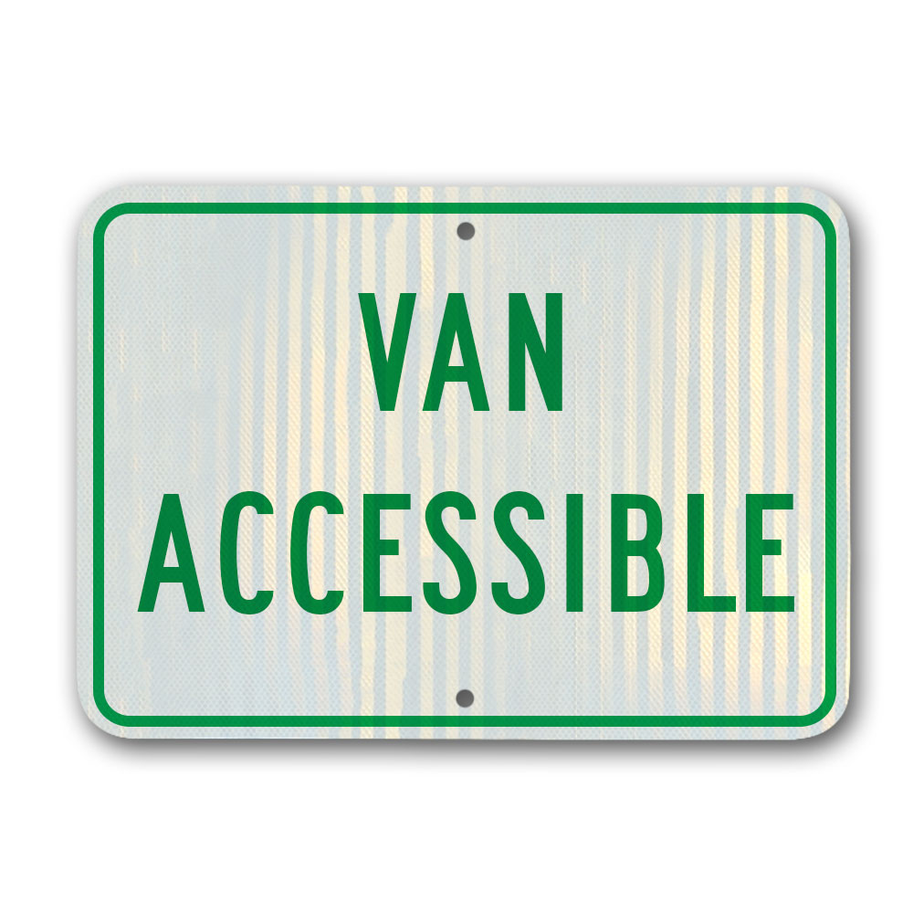 12"x9" North Carolina - Van Accessible (Green) sign
