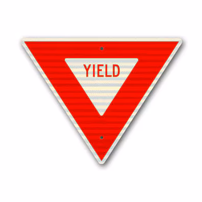 30" Aluminum HIP Reflective Yield Sign