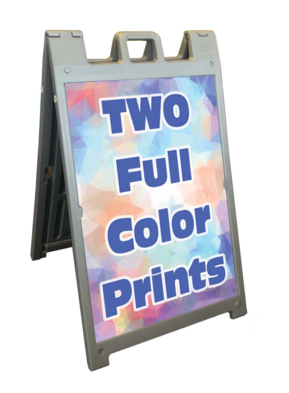 Gray signicade deluxe with two custom 4mm corrugated plastic signs that ...