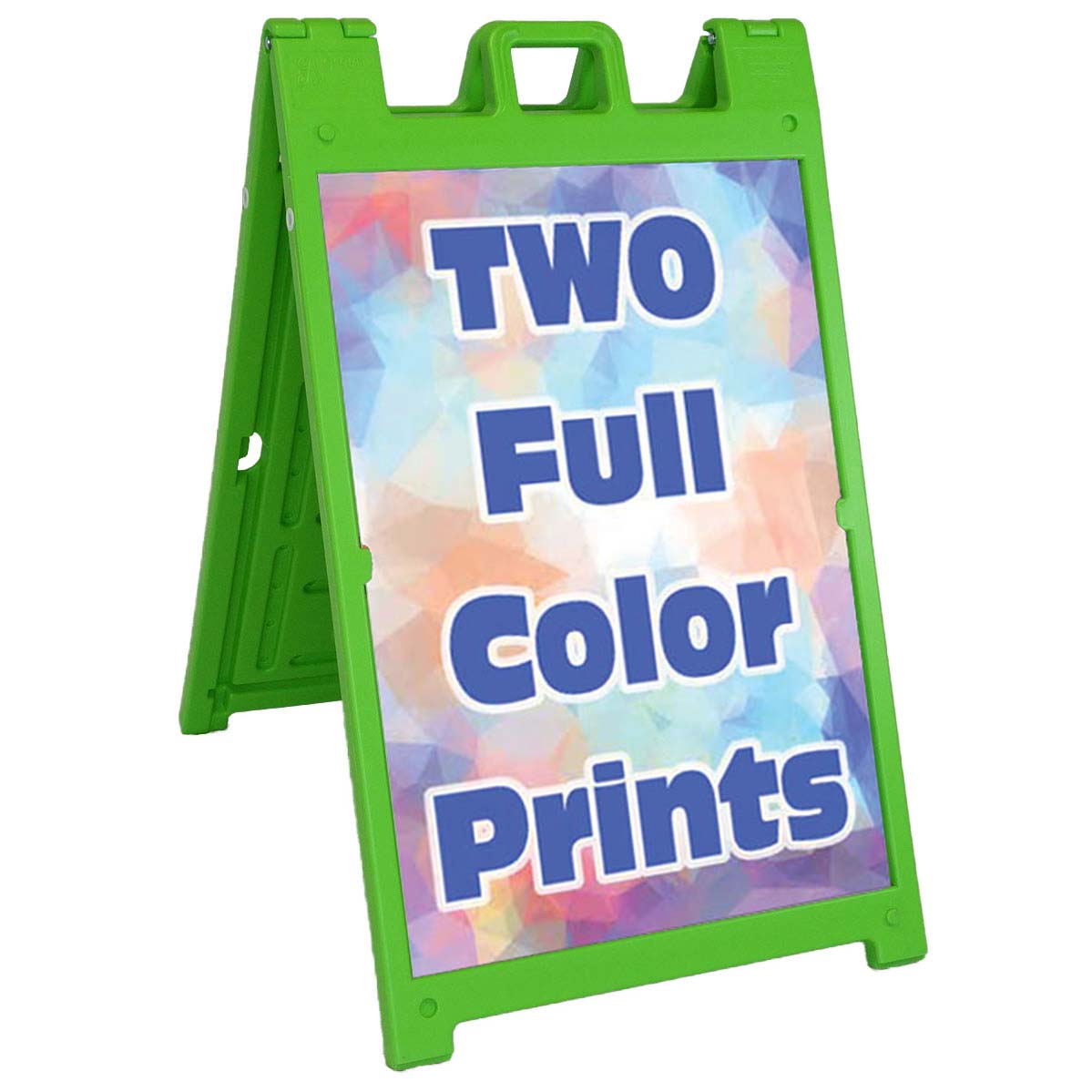 Green Signicade Deluxe with two custom 4mm corrugated plastic signs ...