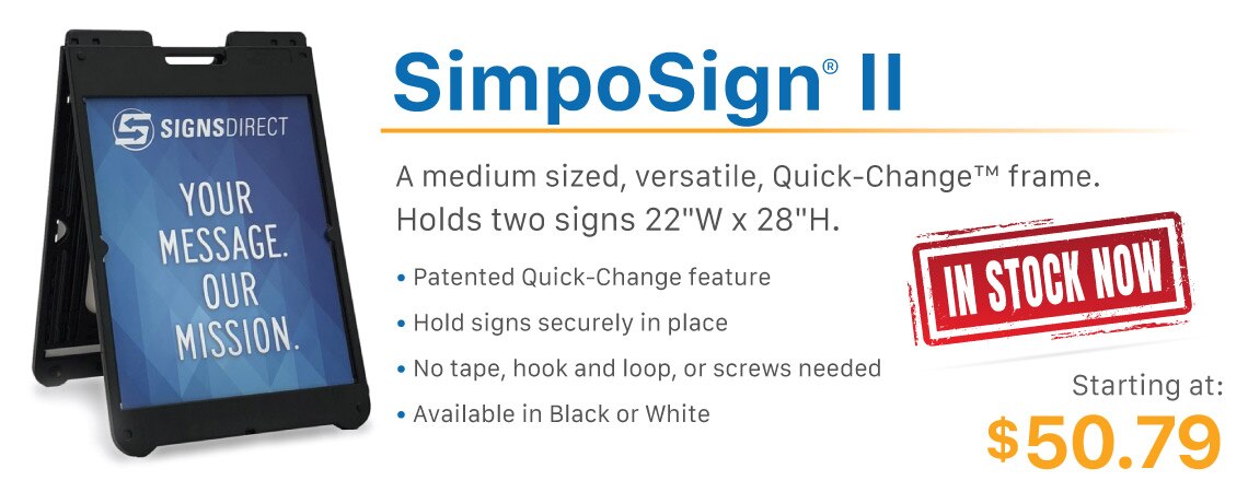 SignsDirect | Supplier of Sidewalk Sign Stands, A-Frame Sign holders ...